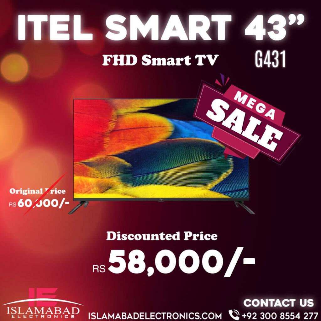 itel G431 Smart 43″ | Android tv Islamabad Electronics